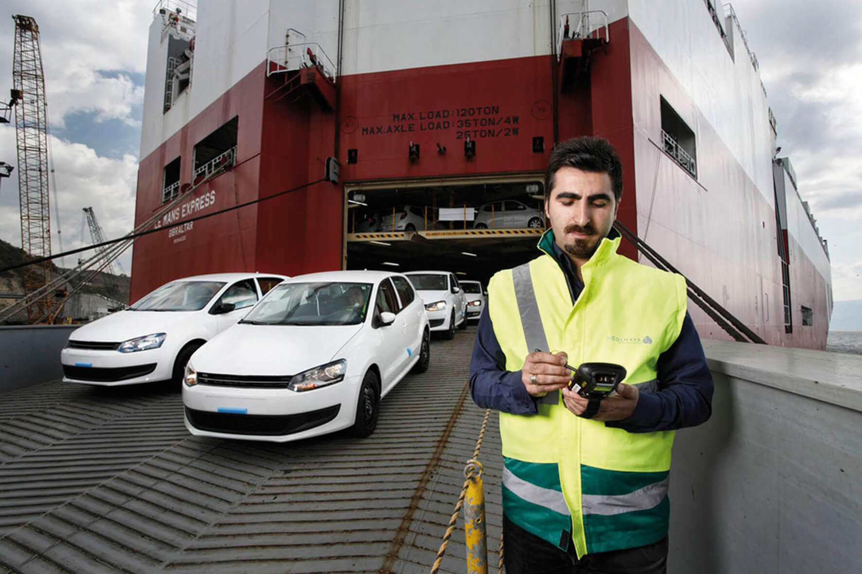 Multimodal transport logistics of vehicles - truck, rail and ship ...